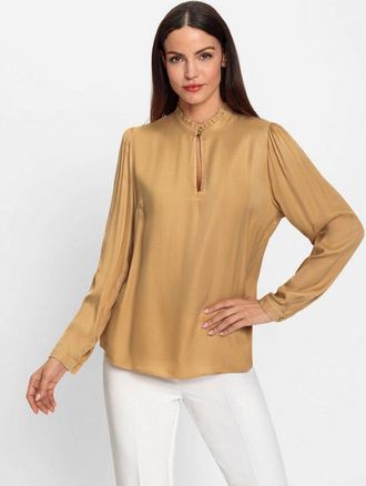 Heine Klassische Bluse Bluse mit Stehkragen