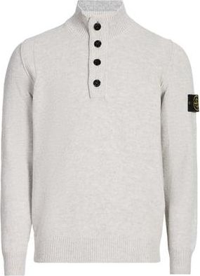 Stone Island Mischwolle polo - grau