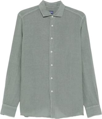 Fedeli Homme, Chemises, Vert, Taille: 3XL Nick Linen Shirt