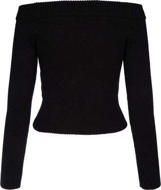 Alexander McQueen Floral-Embroidered Cotton Sweater