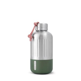Black + Blum Explorer Isolierflasche | Olive | 650 ml | Trinkflasche Thermo h&auml;lt 24h kalt & 12h hei&szlig; | 100% auslaufsicher | Paracord-Trageschlaufe | BPA-frei | ext