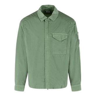 C.P. Company Hemdjacke mit Brusttasche - - Jackets - Herren - Gr&uuml;n - 2XL