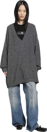 Maison Margiela Wool Alpaca V-Neck Sweater