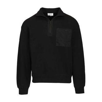 Maison Kitsun&eacute; Half-Zip Nylon Pocket Sweatshirt - - Sweatshirts & Hoodies - Herren - Schwarzk - XL