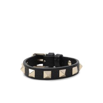 Valentino Rockstud Lederarmband - - Accessories - Damen - Schwarzk - ONE SIZE