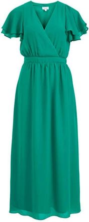 Vila Vila, Femme, Robes, Vert, Taille: 40 FR Robe Maxi &agrave; Col V