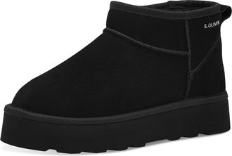 s.Oliver Damen Boots aus Leder Gefüttert, Schwarz (Black), 39 EU