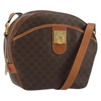 Celine Pre-owned Vintage Macadam Canvas Shoulder Bag - - Pre-owned - Damen - Braun - ONE SIZE