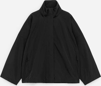 Arket Windbreaker Mit Kordelzug -Schwarz