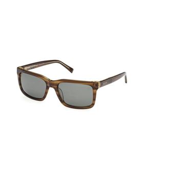 Timberland Homme, Accessoires, Vert, Taille: 57 MM Polarized Rectangular Lunettes de soleil