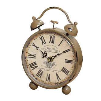 Boltze Tischuhr Orleans Material: Metall Hellbraun H 13cm