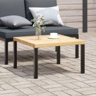 Les Tendances Table basse de jardin noir 65x65x40 aluminium