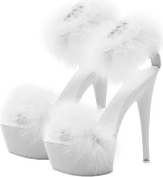 BESPORTBLE TOYANDONA Sandales &agrave; Talons Super Hauts Imperm&eacute;ables pour Femmes Plateforme Haute Talon Fin de 41 Chaussures d&Eacute;t&eacute; &Eacute;l&eacute;gantes Blanches Confort Respirant