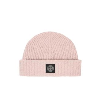 Stone Island Vollripp-Bommelm&uuml;tze aus Boucl&eacute;-Baumwolle - - Accessories - Herren - Rosa - ONE SIZE