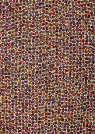 THEKO Ballo Uni 802 Klassischer Orientteppich strapazierf&auml;hig und sehr robust in der Farbe Multicolor, Ma&szlig;e: 34cm x 34cm, 406168