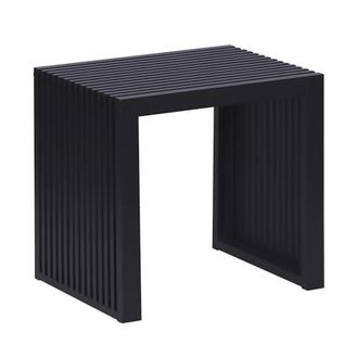 Relaxdays Sitzbank, Bambus, K&uuml;chenbank modern, Umkleidebank Flur, Bad, Schlafzimmer, HBT 43x45x33 cm, Schuhbank, schwarz