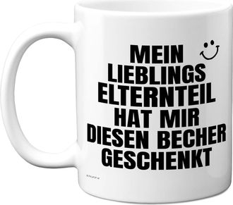 Stuff4 Mein Lieblings Elternteil Tasse Sohn Tochter Geschenk - Lustige Geburtstagsgeschenke f&uuml;r Sohn Tochter, Geschenkidee - 11oz Kaffeetasse Keramik, Sp&uuml;lma