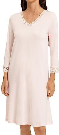 Hanro Moments - Femme - Vêtements de nuit - Chemise de nuit - Coton - avec dentelle, Rose cristal, L