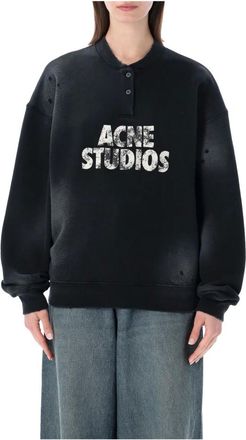 Acne Studios Femme, Sweatshirts et sweats &agrave; capuche, Noir, Taille: 42 FR Fern Fleece