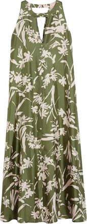 Pennyblack Femme, Robes, Vert, Taille: 42 FR Midi Dress in Floral Silk Twill