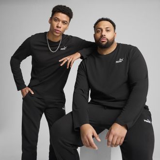 Puma Essentials No. 1 Logo Langarmshirt Herren, Kleidung, Schwarz, L