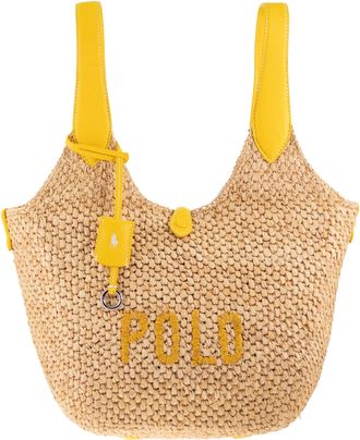 Polo Ralph Lauren Cabas Polo Play En Raphia Et Cuir