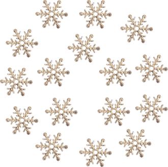 Artibetter Cabilock 600 St&uuml;ck Weihnachtskonfetti Schneeflockenform Goldfarben Hautfreundliches Party Konfetti f&uuml;r Weihnachtsdeko Vielseitig Einsetzbar Als Tisch 