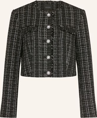 Guess Tweed-Jacke Sandra Mit Glitzergarn schwarz