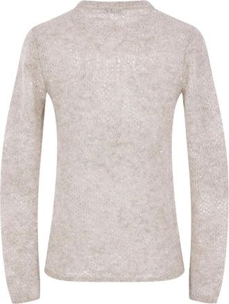 Brunello Cucinelli Sequin-Embellished Open-Knit Sweater