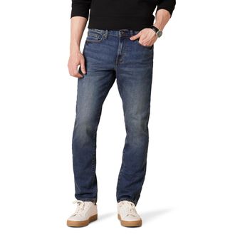 Amazon Essentials Herren Slim-Fit-Comfort-Stretchjeans - Auslauffarben, Mittelblau, 28W / 28L