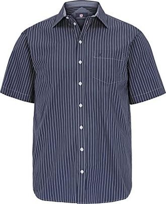 Jan Vanderstorm Perttu Chemise à rayures et manches courtes, pour homme, bleu, 7XL