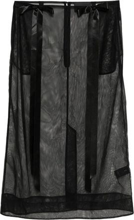 Simone Rocha chemise à détail de sangle - Noir