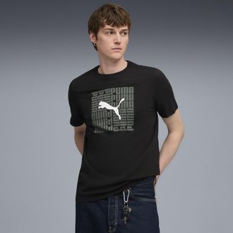 Puma T-shirt &agrave; motif carr&eacute; Homme, V&ecirc;tements, Noir, XXL