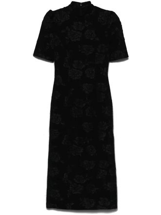 Rotate robe en jacquard à coupe mi-longue - Noir