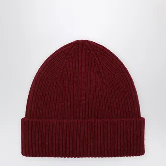 Le Bonnet Beanie aus Wolle und Caregora in Wine