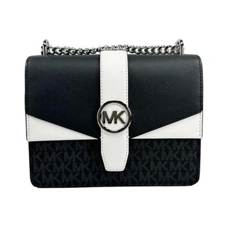 Michael Kors Sac bandouli&egrave;re cha&icirc;ne logo signature - Femme - Sacs - Gris - Taille: ONE Size