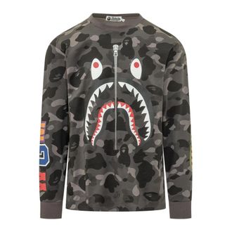 A Bathing Ape A Bathing Ape, Homme, Tops, Multicolore, Taille: S Color Camo Shark Long Sleeve Tee