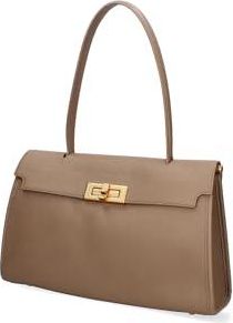 Gave Lux Sac &agrave; bandouli&egrave;re pour femme en cuir v&eacute;ritable Made in Italy 33x20x9 cm GLX22224123FBG, taupe, Taille unique