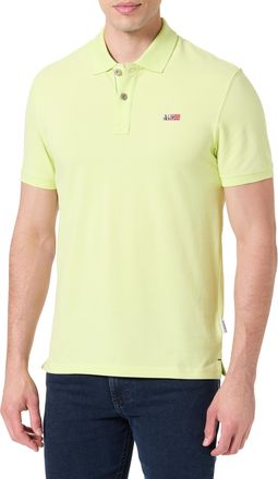 Napapijri Herren Eruggy Short Sleeve Polo Shirt Poloshirt, Yellow Sunny, Medium