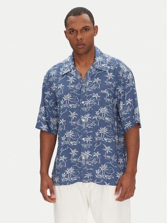 GANT Hemd Island Print 3250071 Blau Relaxed Fit