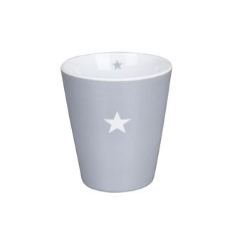 Krasilnikoff Happy Mug - HM1162 - Colourful Star, grey