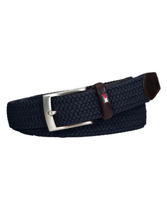 Tommy Hilfiger Elastischer Flechtg&uuml;rtel mit Lederspitze in