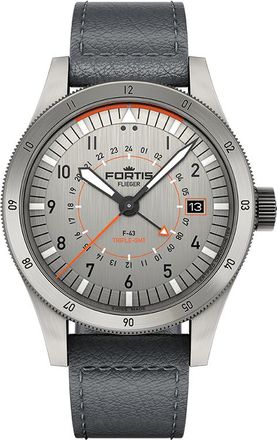 Fortis FLIEGER F-43 Triple-GMT Titanium Herrenuhr F4260003