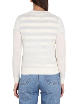 Tory Burch Wool-Silk V-Neck Cardigan - Multicolor