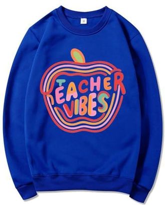 Generic Sweat-shirt pour femme - Imprim&eacute; graphique - Haut surdimensionn&eacute; - Col rond - Manches longues - Automne - Hiver - D&eacute;contract&eacute; - Confortable - Tendance