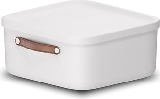 Rotho Maloja Aufbewahrungsbox 20 l, Kunststoff, weiss, 20 (39.5 x 38.0 x 17.7 cm)