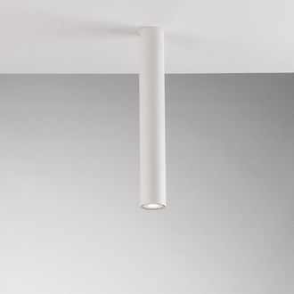 Luce-Ambiente-Design Fluke Cylindrical Ceiling Light in White Metal 40cm