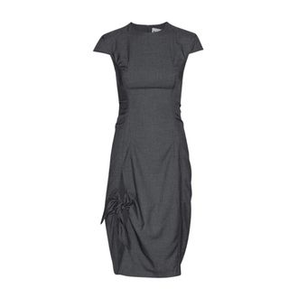 Remain Elegantes Geknotetes Kleid - - Dresses - Damen - Schwarzk - S