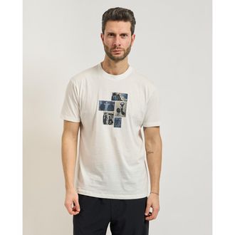 A|X Armani Exchange T-shirt homme AX col rond avec imprim&eacute;