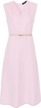Fabiana Filippi Femme, Robes, Rose, Taille: 38 FR Robe Fluide en Lin et Viscose